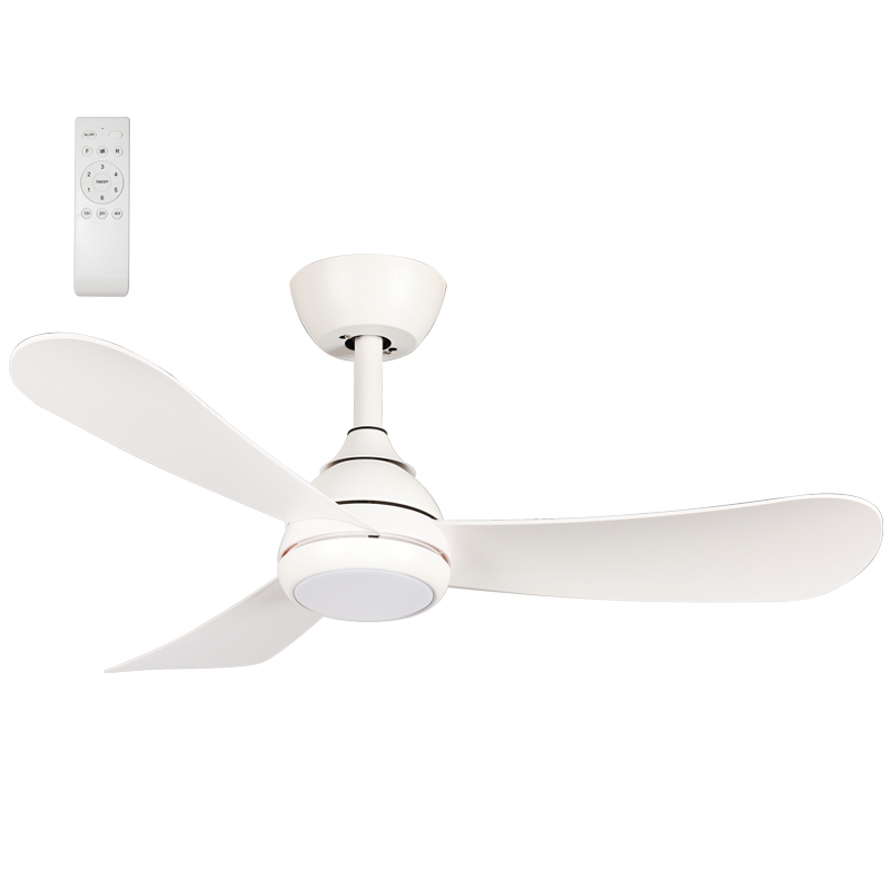 WHITE AND BROWN REMOTE CONTROLLED CEILING FAN WITH 3CCT LIGHT – Cajees ...