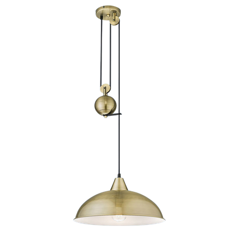 RETRACTABLE ANTIQUE GOLD PENDANT LIGHT – Cajees Lighting and Electrical