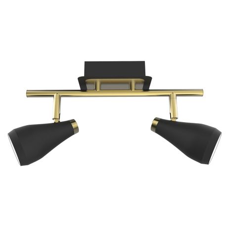 BLACK AND BRASS CEILING/WALL GU10 LIGHT FITTING – Cajees Lighting and ...
