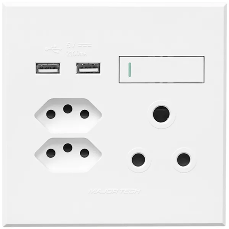 WHITE SINGLE SOCKET 2 EURO 2 USB – Cajees Lighting and Electrical
